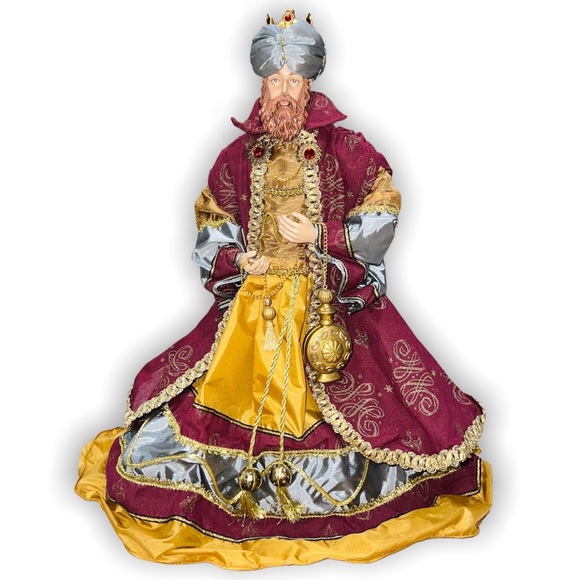 Holiday | 3 Large Vintage Magi Wizard Figurines Three Kings 3 Nativity ...